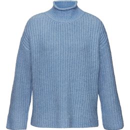 Buffalo Damen Stehkragenpullover blau meliert Gr&ouml;&szlig;e 32/34