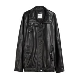 Bershka Between-Season Jacket female Black size L