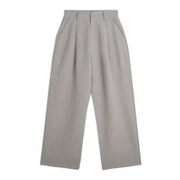 Bershka Pleat-Front Pants male Grey size 36