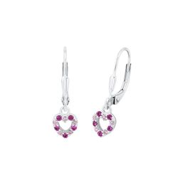 Prinzessin Lillifee Ohrhänger Silber 925, rhodiniert in Pink | Gr.: onesize