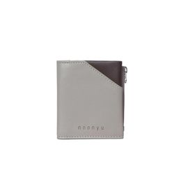 MARGELISCH Echtleder Mini-Geldbörse noonyu slim boy in grey - brown | Gr.: onesize