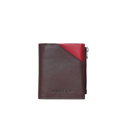 MARGELISCH Echtleder Mini-Geldbörse noonyu slim boy in brown-red | Gr.: onesize