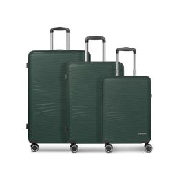 Franky Dallas 3.0 4 Rollen Kofferset 3-teilig mit Dehnfalte in olive | Gr.: onesize