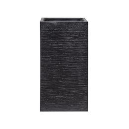 Beliani Outdoor Blumentopf DION in Schwarz - (W) 40 x (H) 77 x (L) 40 cm | Gr.: onesize