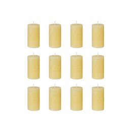 Butlers Stumpenkerze RUSTIC 12er-Set in Gelb | Gr.: onesize
