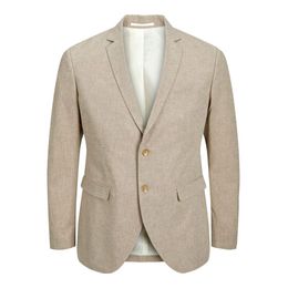 Jack & Jones Plus JACK & JONES PLUS Einreihiger Blazer in Beige | Gr.: 68
