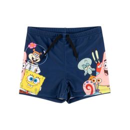 Spongebob Schwammkopf Badehose Schwimmhose Badekleidung Hose in blau | Gr.: 122/128