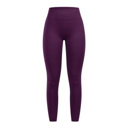Smilodox Cetrina Seamless Scrunch Leggings Damen Gr&ouml;&szlig;e XL dunkellila / wei&szlig;