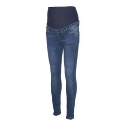 V&eacute;ro Moda Vero Moda Umstandsjeans mit Skinny Fit in Medium Blue Denim | Gr.: XL