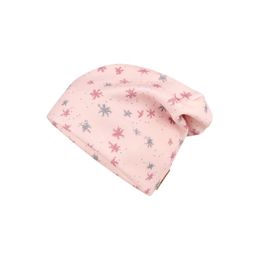 Sterntaler Beanie Schneekristalle in lichtrosa | Gr.: 47 cm