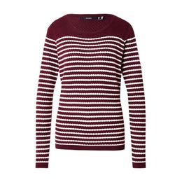 Véro Moda VERO MODA Pullover 'Care' Damen Größe XS weinrot / weiß