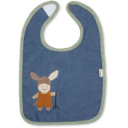 Lätzchen Sterntaler "Klettlätzchen, Emmilius Frottee, mittelblau", Baby, blau (mittelblau), Baumwolle, Lätzchen