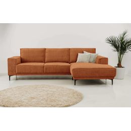 Ecksofa OTTO HOME, B:280cm H:85cm T:152cmbrick, 100% Polyester, Wohnzimmer, Sofas, "Polsterecke Oland, Struktur, Flachgewebe, Luxus-Microfaser,