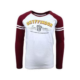 Langarmshirt Harry Potter Gryffindor Quidditch in Wei&szlig; | Gr.: 146