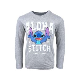 Lilo and Stitch Langarmshirt Disney Lilo & Stitch in Grau | Gr.: 110