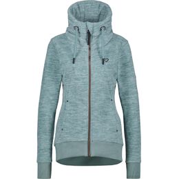 alife and kickin Kapuzensweatjacke ALIFE & KICKIN "Damen VivianAK F", Damen, Gr. S, pacific melange, 100% Polyester, Sweatjacken