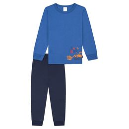 Schiesser Pyjama Boys World in Blau | Gr.: 98
