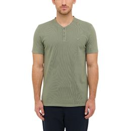 Kurzarmshirt Mustang "Herren Style Austin", Herren, Gr. M, grün (khaki), Jersey, 100% Baumwolle, Rundhals, Shirts