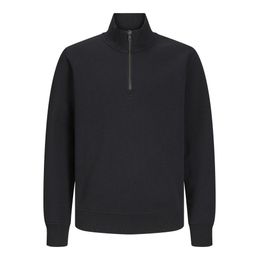 Jack & Jones JACK & JONES Junior Sweatshirt mit halbem Rei&szlig;verschluss in Black | Gr.: 164