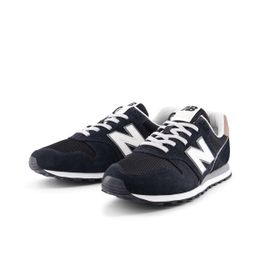 New Balance Herren Sneaker "373", Gr. 45schwarz, sea salt, mushroom, Leder, Textil, mehrfarbig, Schuhe