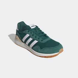 Sneaker adidas Sportswear "RUN 60S 4.0", Gr. 41, weiß (collegiate grün, cloud weiß, crystal sand), Leder, Textil, Schuhe