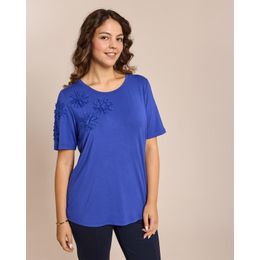 Shirt mit Blumenapplikation