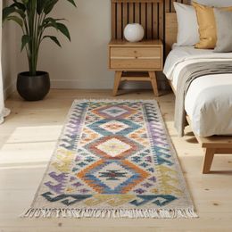 Hanse Home Teppich »Kelim Oasis« rechteckig 3 mm Höhe Wolle, Baumwolle, Natur, Handgewebt, orientalisch, Boho, traditionell Creme Multifarben...