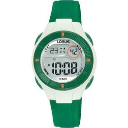 Lorus Chronograph Armbanduhr, Quarzuhr, Kinderuhr, digital, Geschenkidee gr&uuml;n Angesagter Chronograph f&uuml;r Jungen & M&auml;dchen