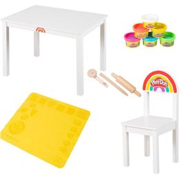 Roba Kindersitzgruppe »Play-Doh« Set, inkl. 3D Kreativmatte, Knete und Zubehör weiß +
