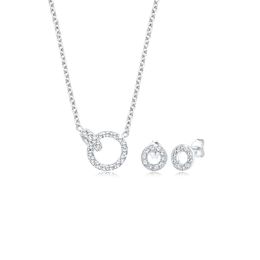 Elli Schmuckset &raquo;Kreis 925 Silber, mit Kristallen von Swarovski &laquo; () Silber onesize Schmuckset f&uuml;r Damen mit Swarovski Kristallen verleiht jedem...