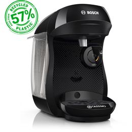 TASSIMO Kapselmaschine »Happy TAS1002N, über 70 Getränke, platzsparend« geeignet für alle Tassen, Wassertank 0, 7 L, schwarz Recycled black
