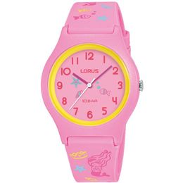 Lorus Quarzuhr Armbanduhr, Kinderuhr, Meerjungfrau, Fisch, Geschenkidee rosa Ansprechende Kinderarmbanduhr
