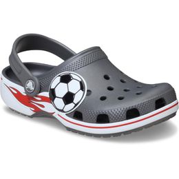Crocs Clog »Classic Soccer Brand Clog K« Freizeitschuh, Sandale mit coolem Motiv grau 36 36 Für alle Fußball Fan`s