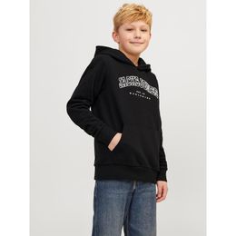 Jack & Jones JACK & JONES JUNIOR Kapuzensweatshirt &raquo;JJECALEB VARSITY SWEAT HOOD NOOS JNR&laquo; Black Fit:LOOSE 152 152 Sweater von Jack & Jones Junior