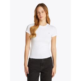 Tommy Jeans Kurzarmshirt »TJW SLIM C-NECK TEE« mit Logo-Stickerei White L (40) L (40) Damenshirt von Tommy Jeans