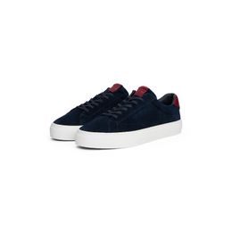 Tommy Hilfiger Sneaker »PREMIUM DRESS CUPSOLE SUEDE«, Freizeitschuh, Halbschuh, Schnürer mit seitlicher Logoprägung dunkelblau 42 42 Zeitloser...