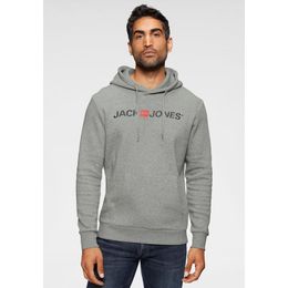 Jack & Jones JACK & JONES Kapuzensweatshirt »JJECORP Hoodie mit Logo und hohem Tragekomfort« bedruckt, casual, regular fit, Baumwollmischung, Rundhals Light...