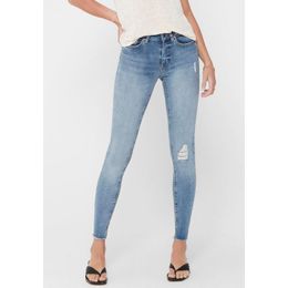 Only Ankle-Jeans »ONLBLUSH – Ankle-Jeans mit Destroyed Look für trendige Outfits« Abriebeffekte, modisch, skinny fit, Rundhals, regular fit light...