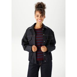 Aniston CASUAL Jeansjacke mit verdeckten Druckknöpfen zu schließen - NEUE KOLLEKTION raw denim 42 42 Lässig geschnittene Jacke aus super...