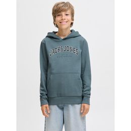 Jack & Jones JACK & JONES JUNIOR Kapuzensweatshirt &raquo;JJECALEB VARSITY SWEAT HOOD NOOS JNR&laquo; Stormy Weather 164 164 Sweater von Jack & Jones Junior