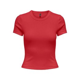 Only Kurzarmshirt »ONLVAL – Basic-Shirt mit Stretchkomfort für jeden Tag« regular fit, modisch, Jersey, Baumwollmischung, Rundhals Mars Red XS (34)...