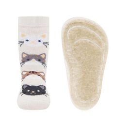 Ewers Stoppersocken Katzen M&auml;dchen Gr&ouml;&szlig;e 23/24 elfenbein
