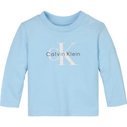 Calvin Klein Jeans Langarmshirt &raquo;MONOGRAM LS T-SHIRT&laquo; f&uuml;r Babys bis 2 Jahre, Logo-Druck Rain Dance 86 86 Langarmshirt von Calvin Klein Kids f&uuml;r Babys