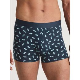 Calida Boxershorts »Cotton Code Design« mit weichem Elastikbund, ohne Eingriff pond green L (52/54) L (52/54) Herrenunterhose von Calida
