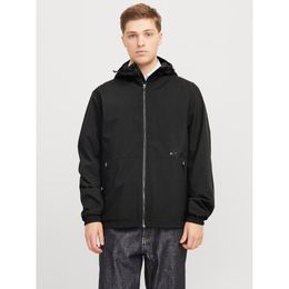 Jack & Jones JACK & JONES Outdoorjacke »JJEURBAN Jacke mit Kapuze, elastischem Bund und Taschen« mit Kapuze unifarben, modisch, regular fit, Kunstfaser Black XL...
