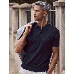 Lerros Poloshirt »Leichtes Sommer-Strick-Polo« CLASSIC NAVY L L MODERN FIT (schmale Passform)