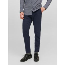 Jack & Jones JACK & JONES Chinohose »JPSTMARCO – Chinohose mit mittlerer Taille, Slim Fit, bequem« unifarben, modisch, slim fit, Web navy blazer 34 - Länge 34...