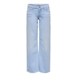 Only Low-rise-Jeans »ONLJUDY – Wide-Leg-Jeans mit niedriger Leibhöhe« unifarben, modisch, gerade, Denim, Eingrifftaschen Special Bright Blue Denim...
