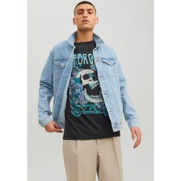Jack & Jones JACK & JONES Jeansjacke »JJIJEAN Denimjacke, ideal für Frühling, mit Knopfleiste und Taschen« Abriebeffekte, modisch, regular fit, Baumwolle Blue...
