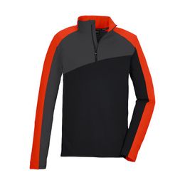 Killtec Langarmshirt &raquo;KSW 316 MN LS SHRT&laquo; Funktionsshirt mit Stehkragen, Stretch, Rei&szlig;verschluss und Kinnschutz dunkelorange M M Funktionsshirt mit...